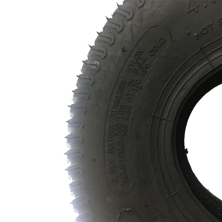 Tire 4.10x3.50-4, 4.10x3.50x4 Turf Saver 2 Ply Tubeless 5110251 - Green ...